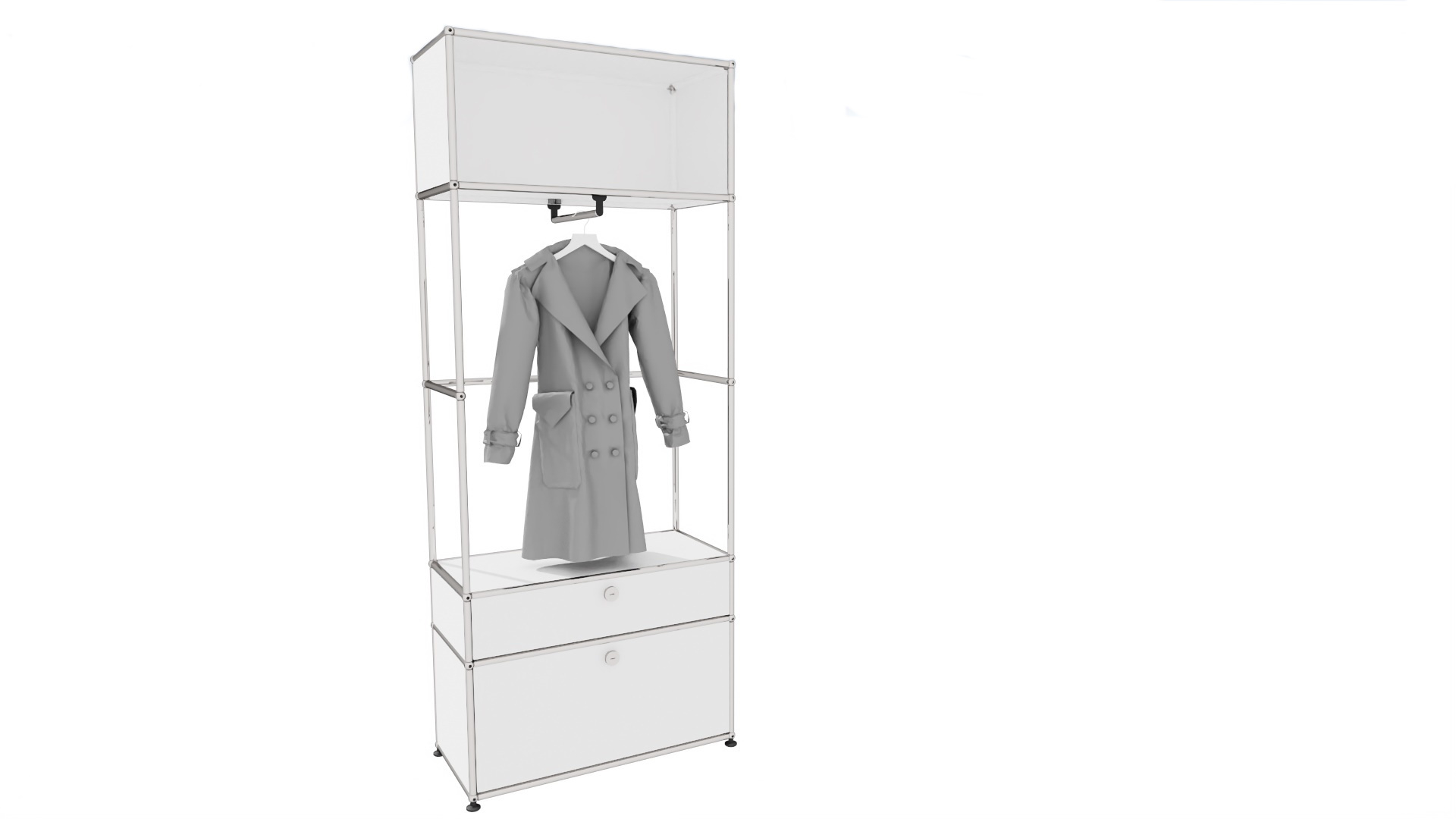 USM Haller garde-robe gris anthracite étroite | blanc pur | USM ...