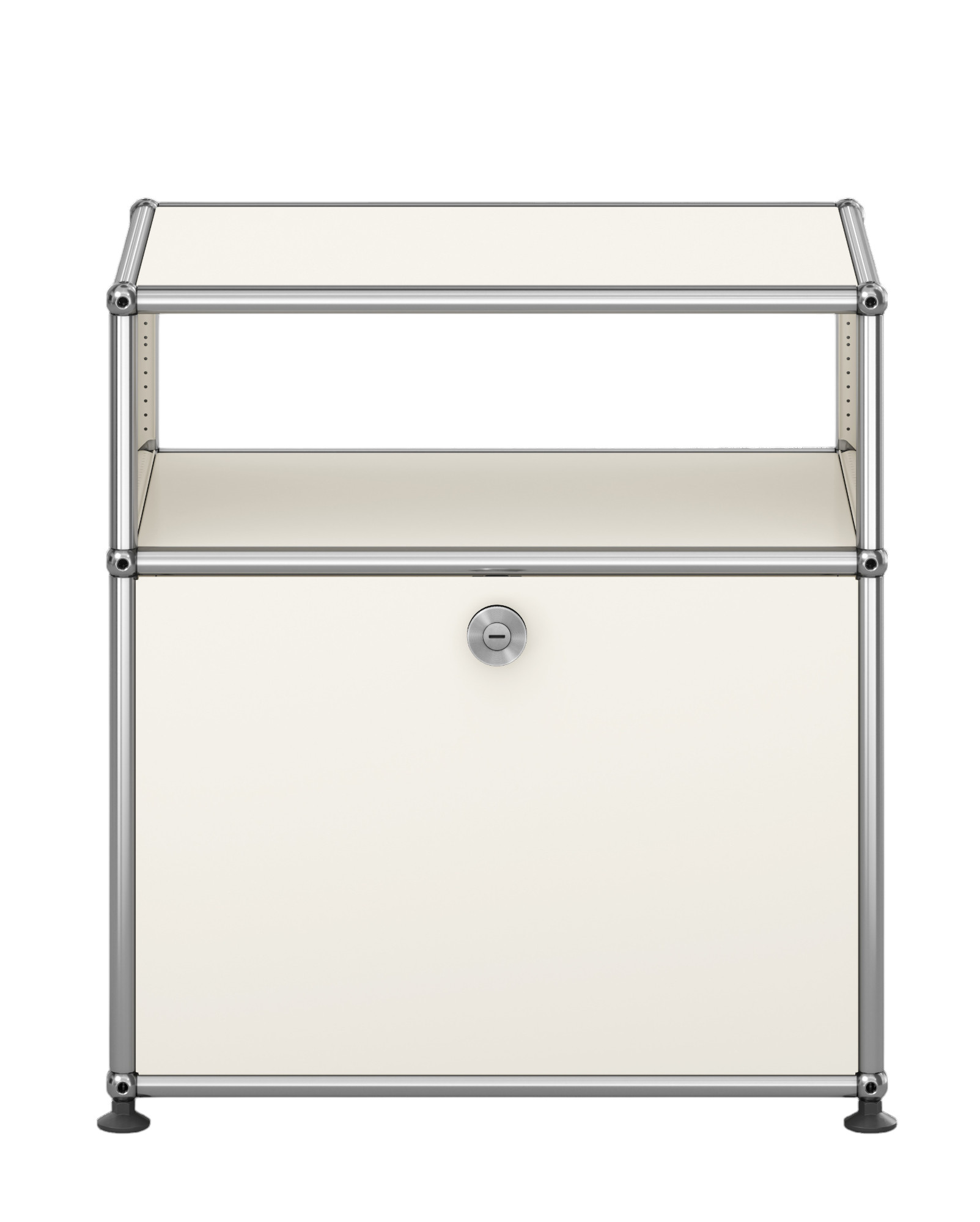 USM Haller Table de nuit avec Porte rabattable | blanc pur | USM QS M55 24