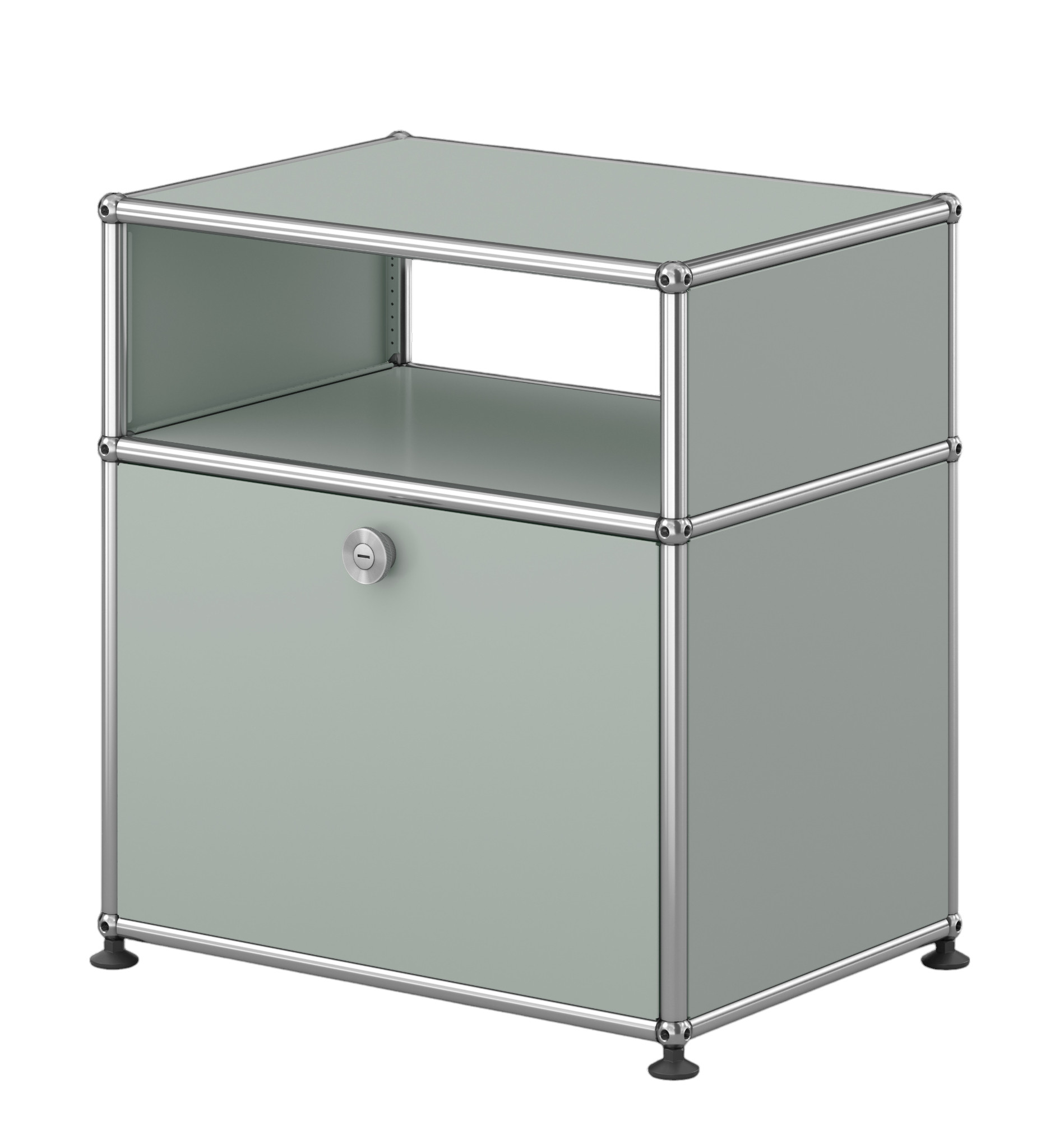 USM Haller Table de nuit avec Porte rabattable Gris clair | gris clair ...