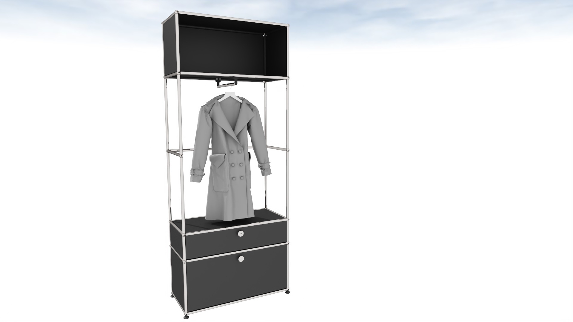 USM Haller garde-robe gris anthracite étroite | gris anthracite | USM ...