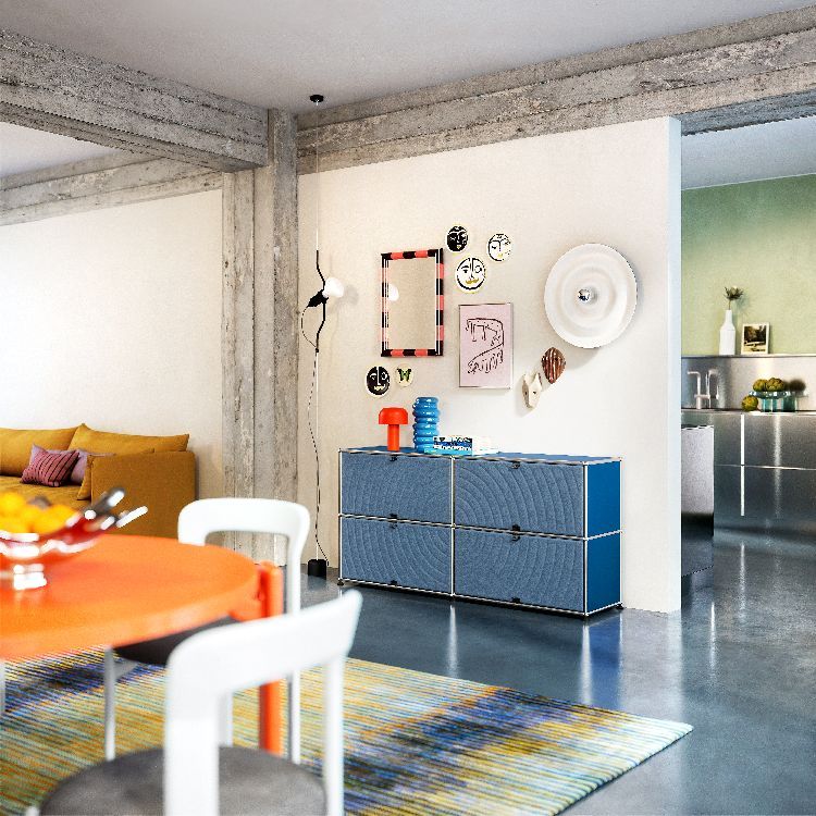 USM Haller Panneau souple 350 Curve | Gris | USM HALLER PANEL 350 CURV GRAU