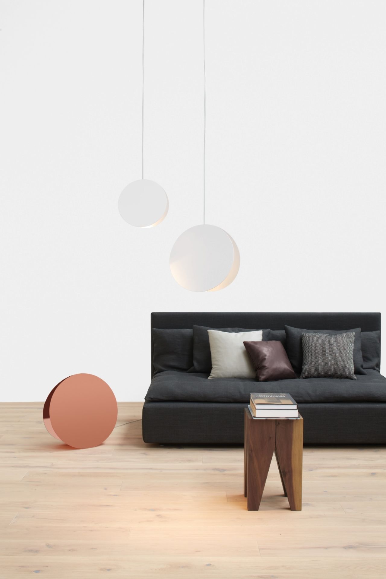 LT05 North suspension e15 - QUICK SHIP | ohne | Ø 23 cm / Stahl weiß ...