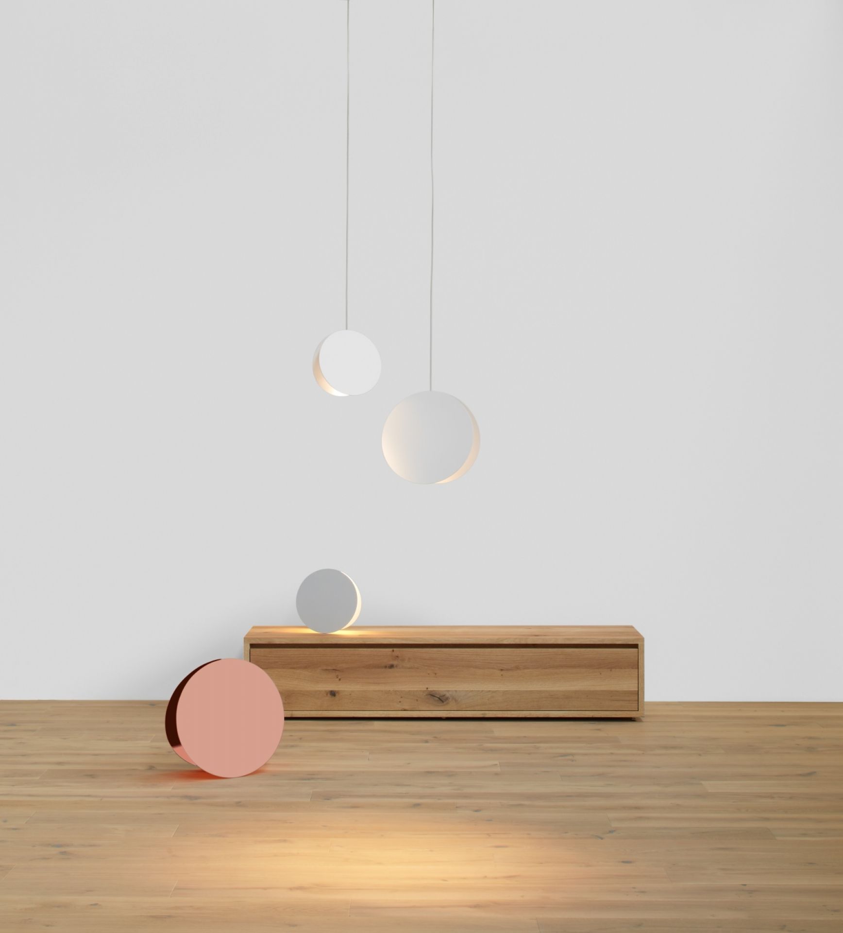 LT05 North suspension e15 - QUICK SHIP | ohne | Ø 23 cm / Stahl weiß ...